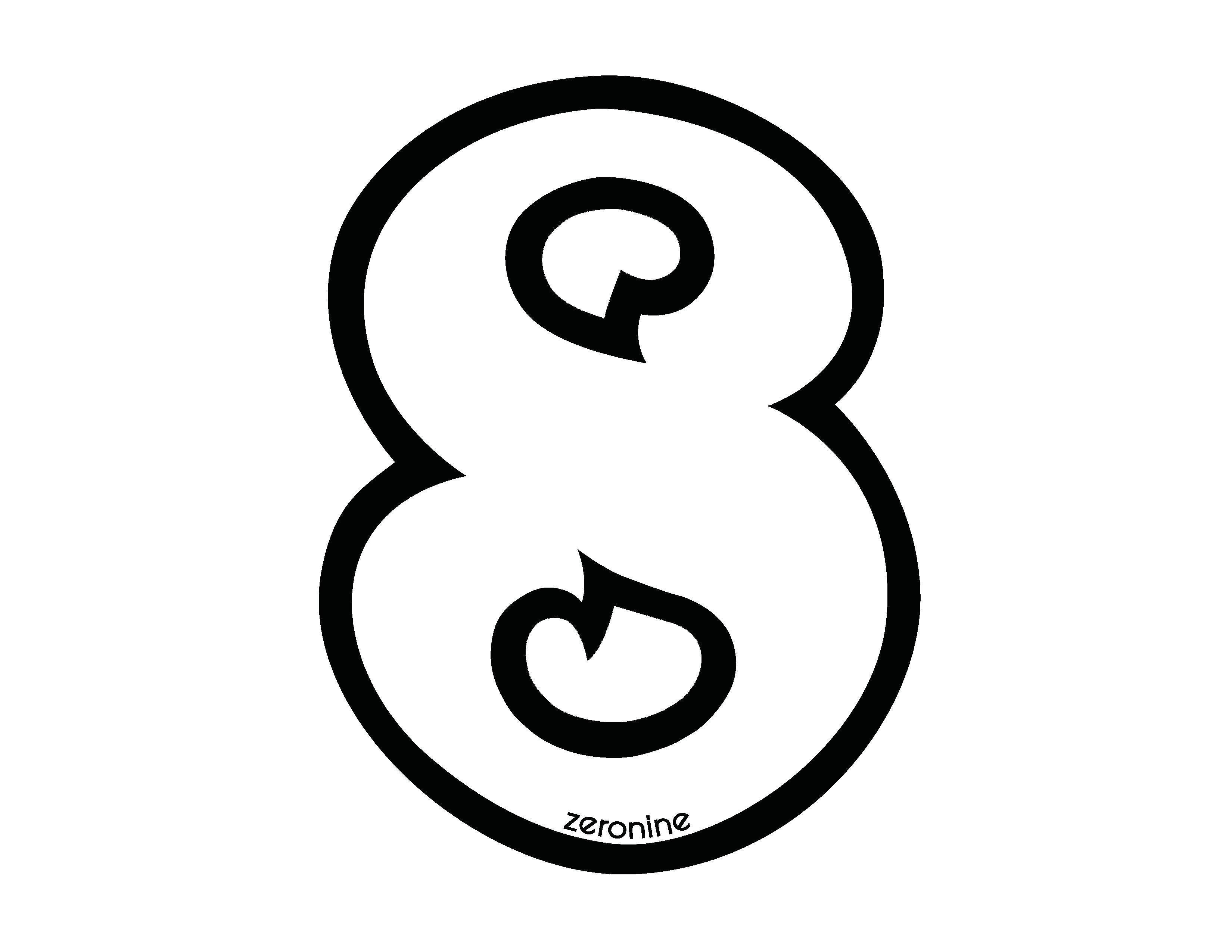 Number 8 Clipart Black And White