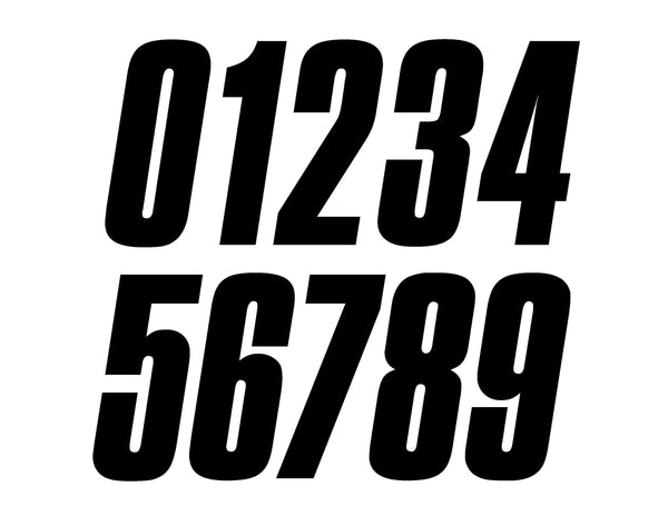 Slant Numbers - Select Size – ZeroNine Mfg. Co., Inc.