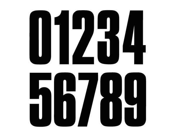 Straight Numbers - Select Size – ZeroNine Mfg. Co., Inc.